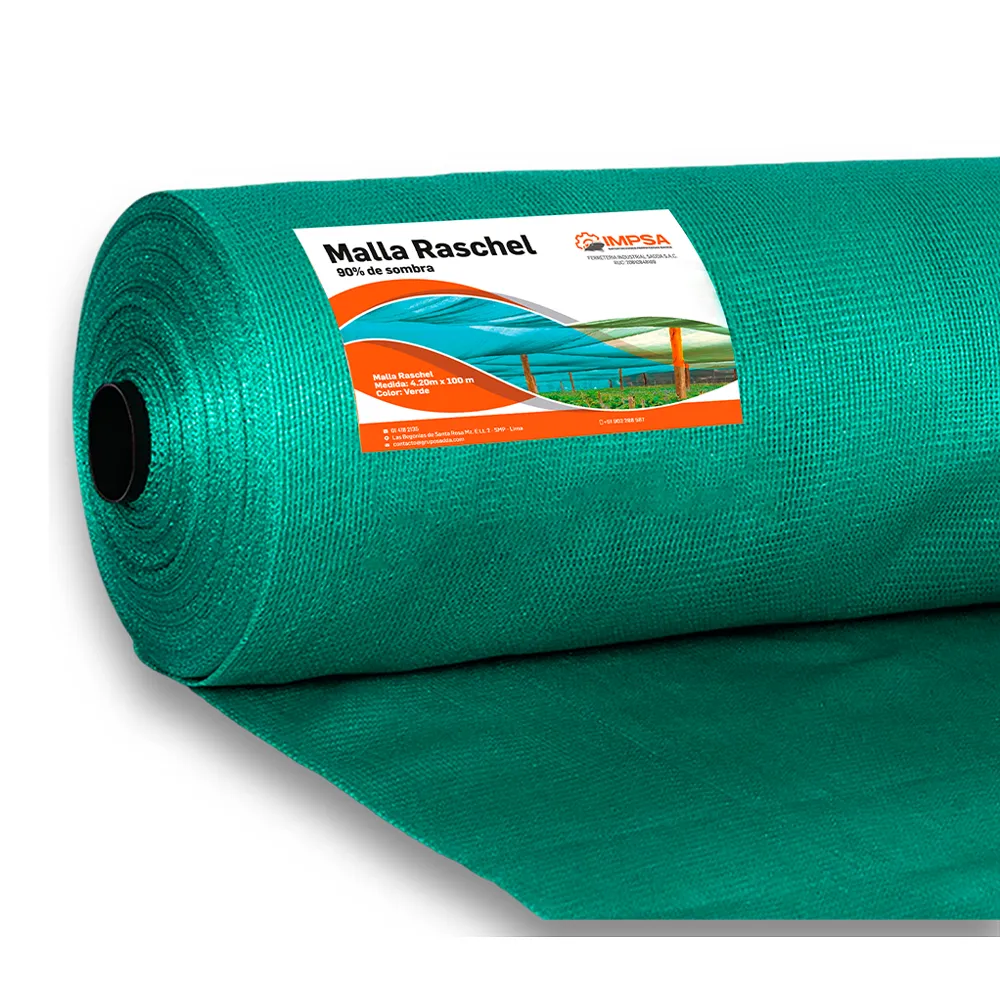 MALLA RASCHELL 90% SOMBRA DE 4.20 X 100 MTS COLOR VERDE IMPORTADO ...